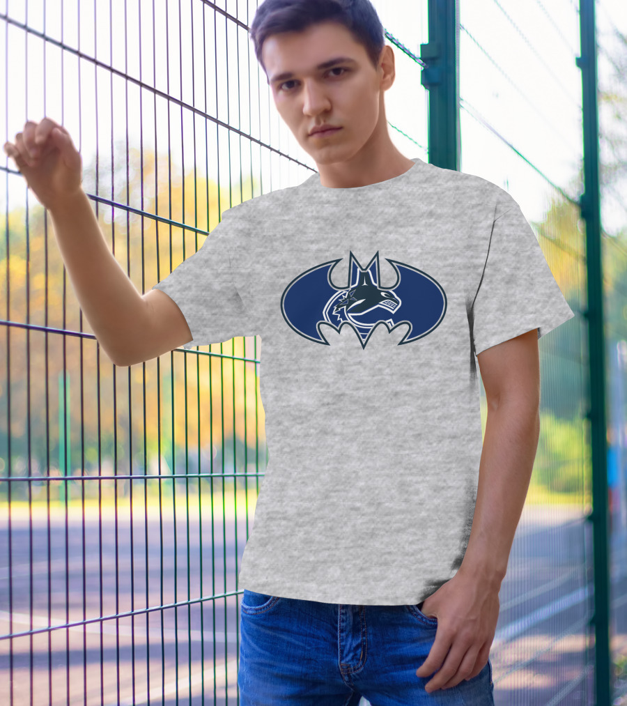 Vancouver Canucks Orca Batman Logo Fusion T-Shirt
