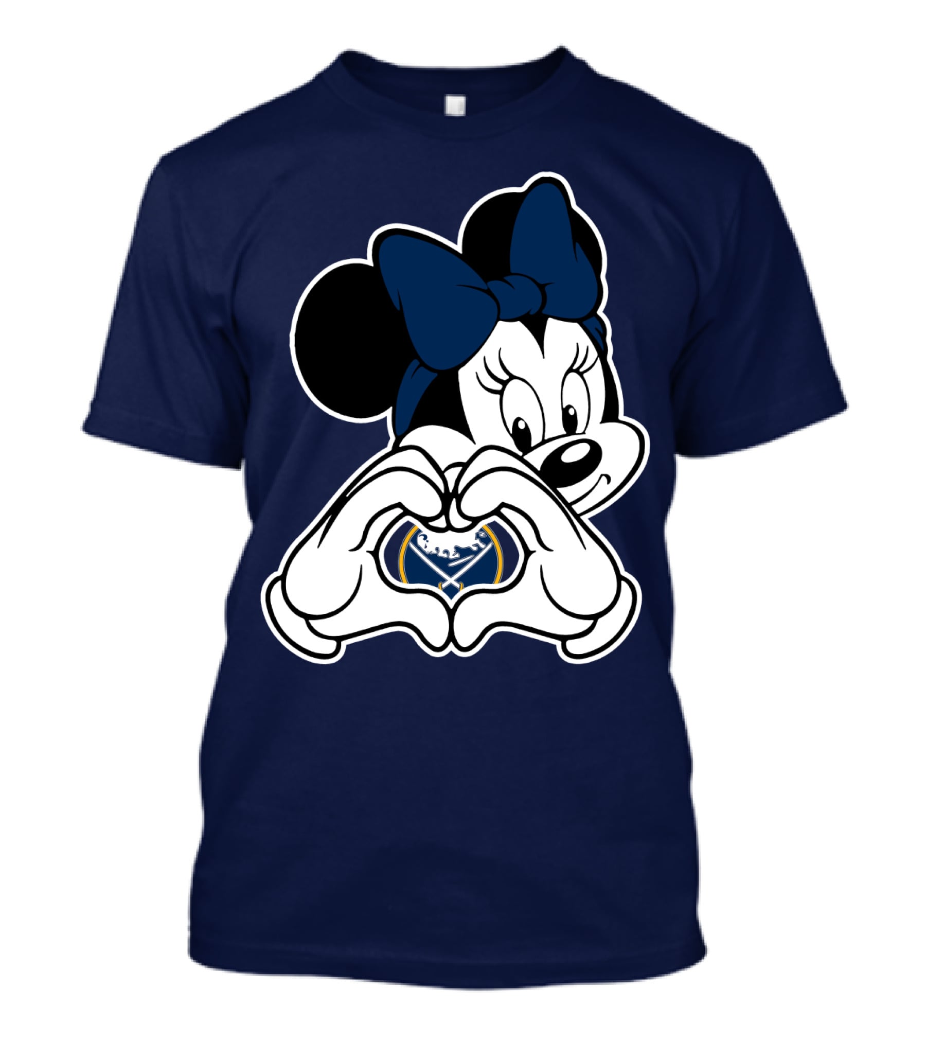 Buffalo Sabres Minnie Mouse Heart Hands T-Shirt