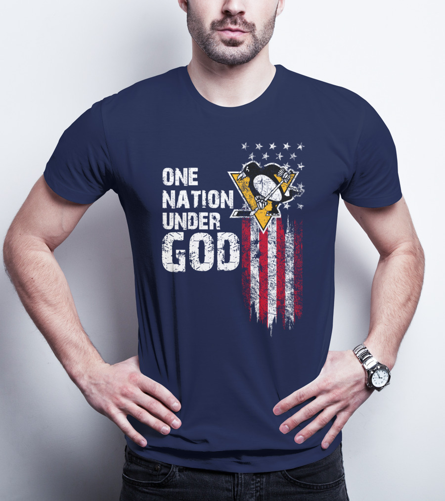 One Nation Under God Pittsburgh Penguins T-Shirt