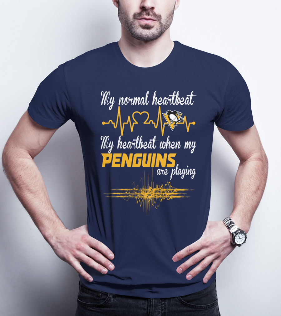 My Normal Heartbeat My Heartbeat When My Penguins Are Playing T-Shirt