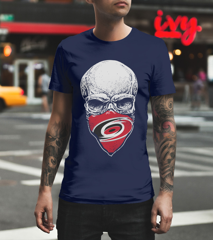 Carolina Hurricanes Skull Mask T-Shirt