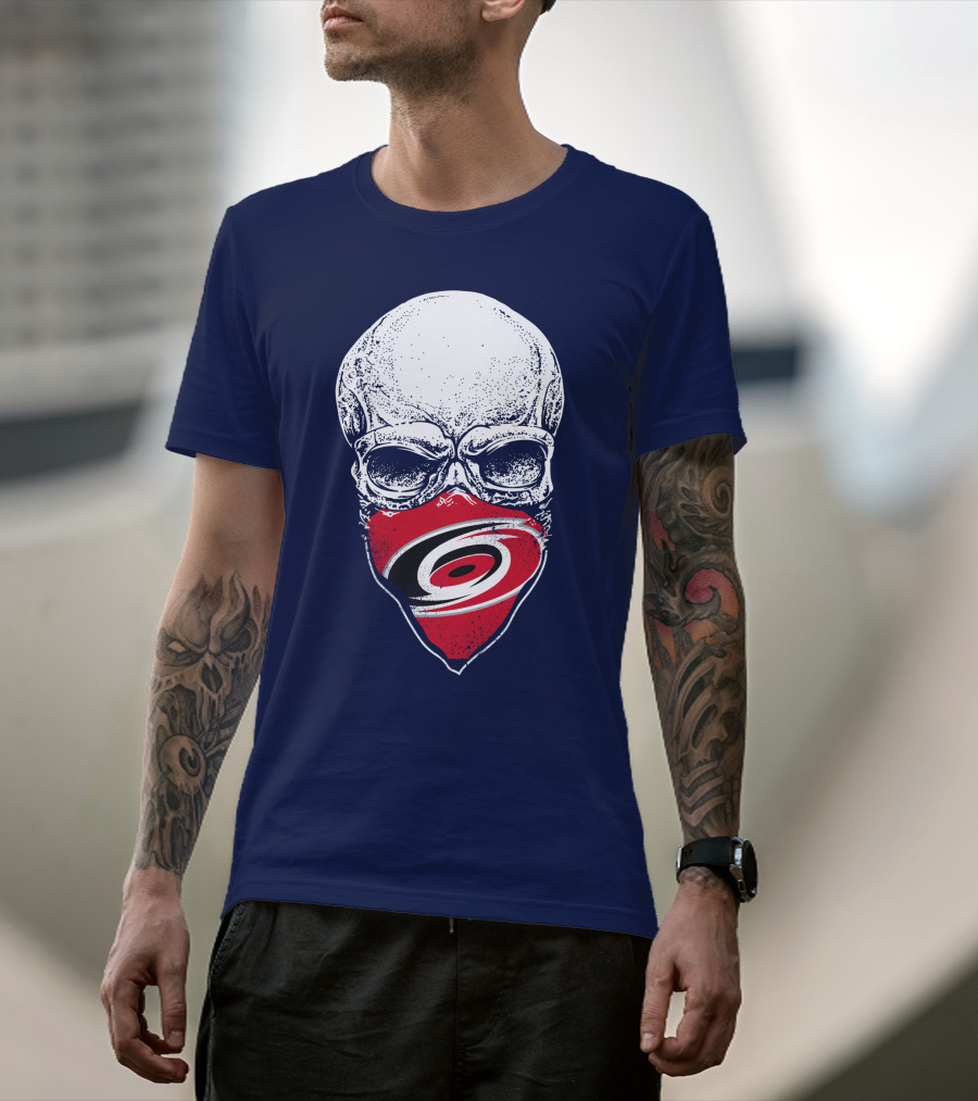 Carolina Hurricanes Skull Mask T-Shirt