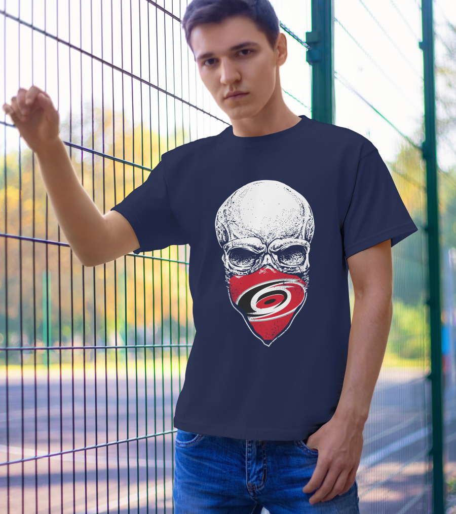 Carolina Hurricanes Skull Mask T-Shirt