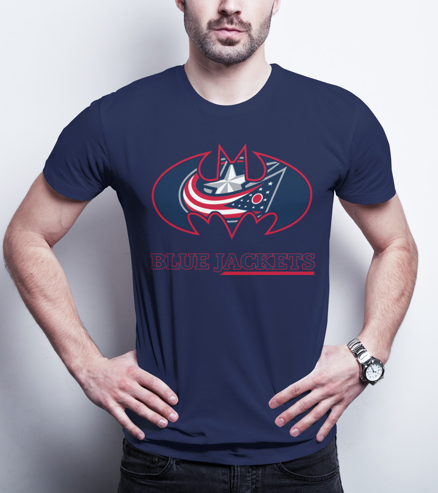 Blue Jackets Bat Emblem Fusion T-Shirt