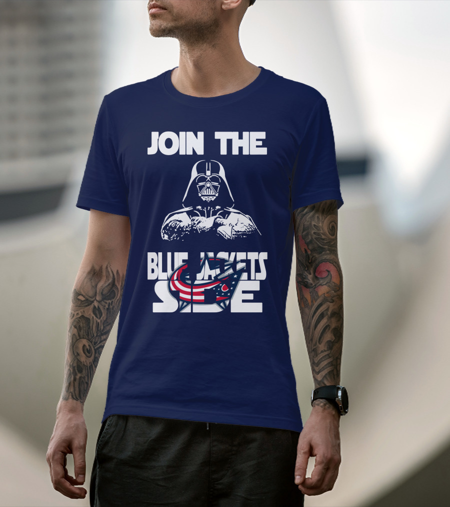 Join The Blue Jackets Side T-Shirt