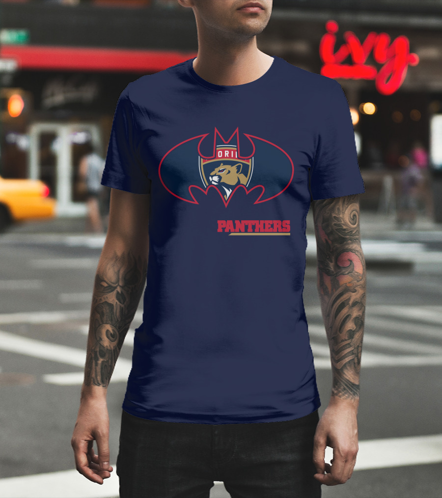 Florida Panthers Bat Symbol Badge T-Shirt
