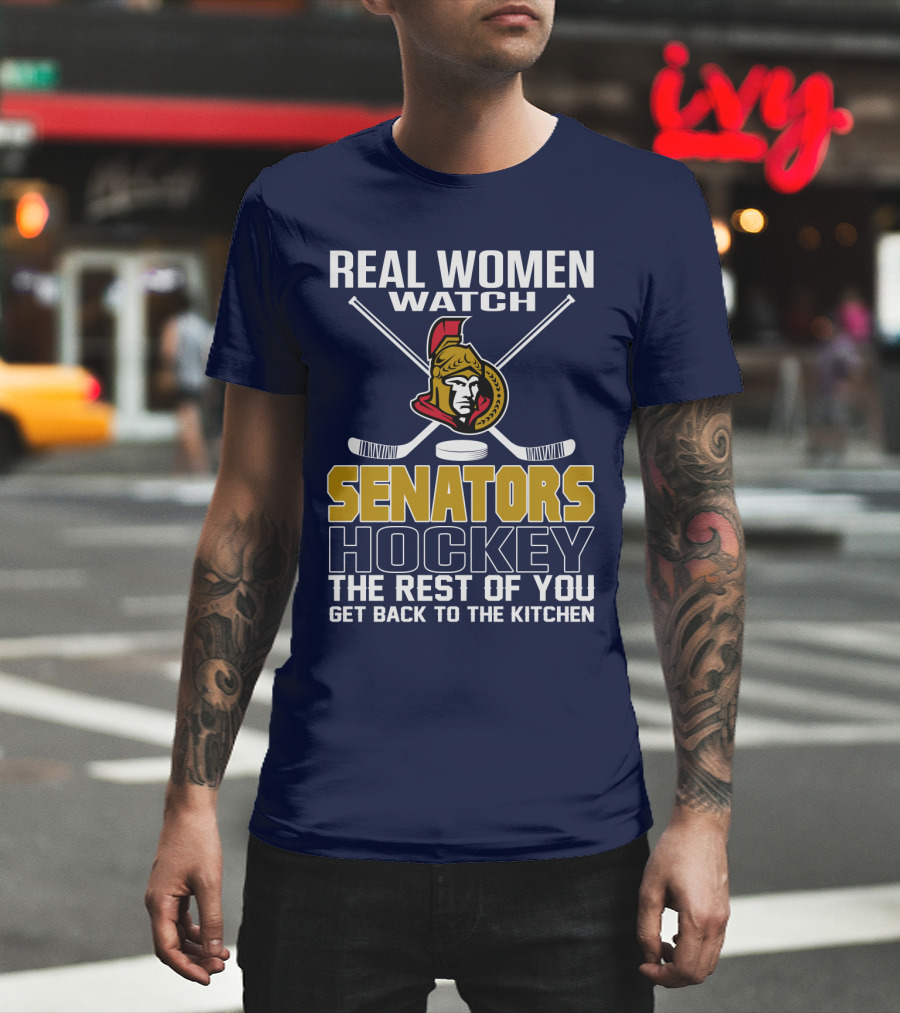 Real Women Watch Senators Hockey T-Shirt