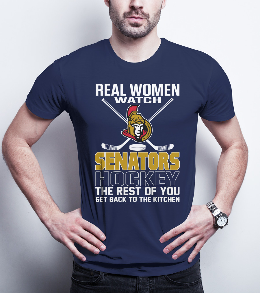 Real Women Watch Senators Hockey T-Shirt