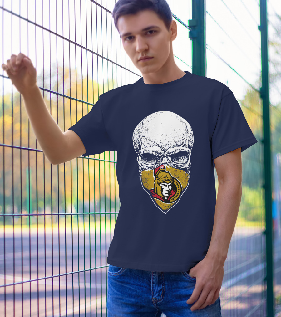 Ottawa Senators Skull Mask T-Shirt