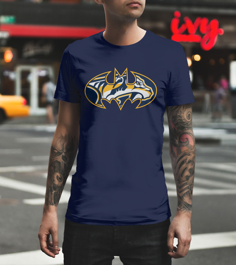 Nashville Predators Batman Logo Mashup T-Shirt