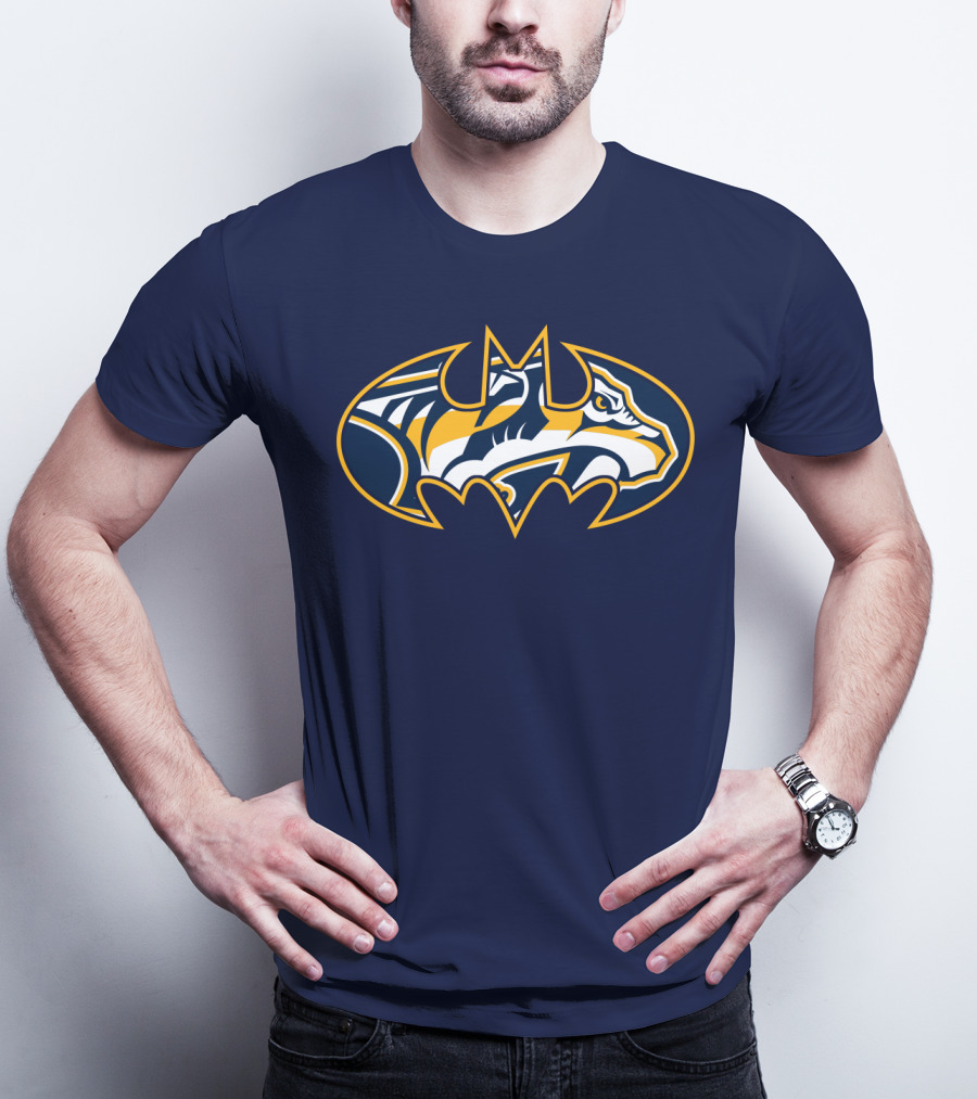 Nashville Predators Batman Logo Mashup T-Shirt
