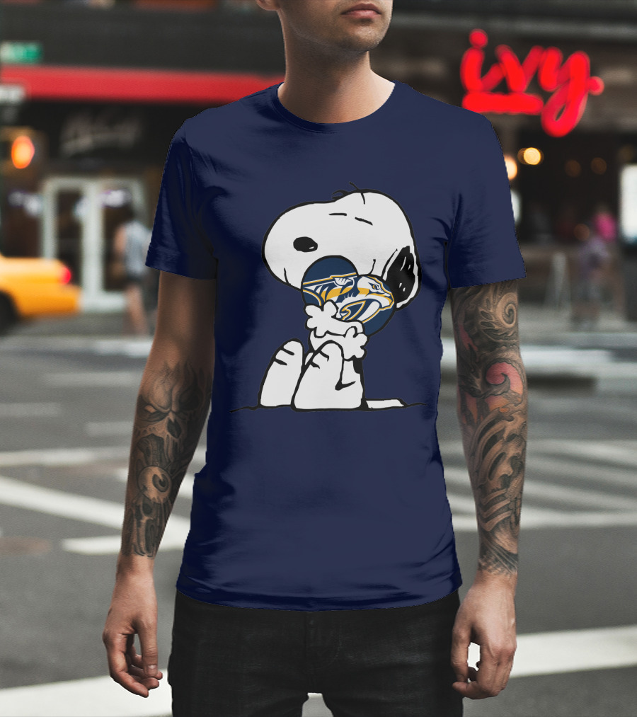 Snoopy Hugging Nashville Predators T-Shirt