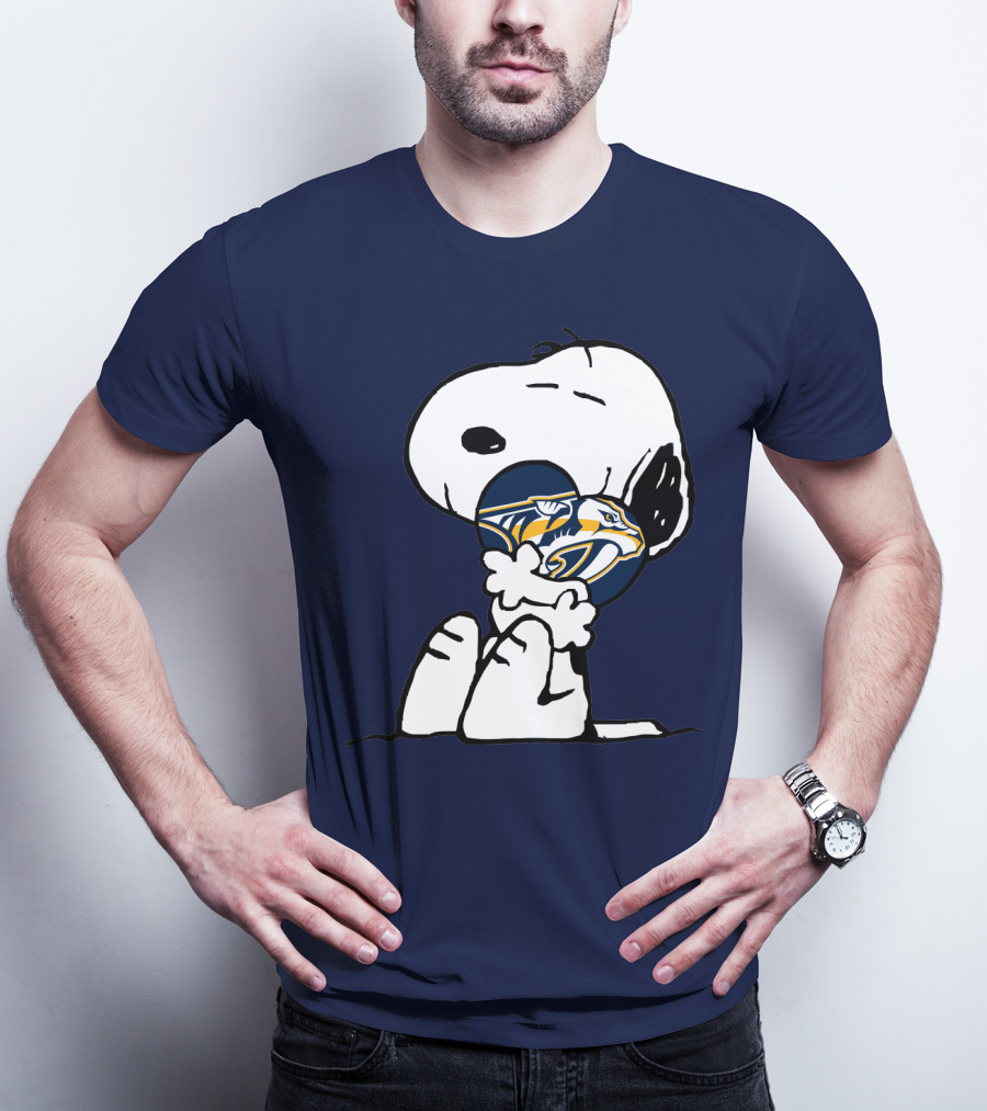 Snoopy Hugging Nashville Predators T-Shirt