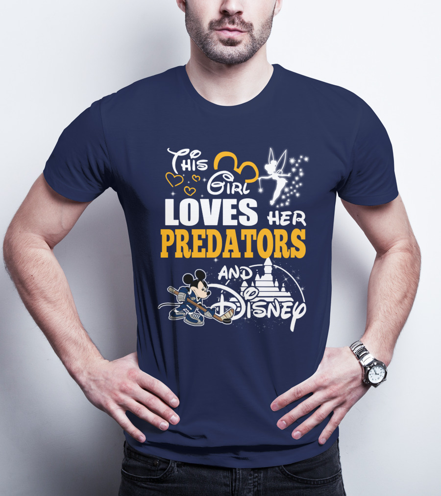 This Girl Loves Her Predators And Disney T-Shirt