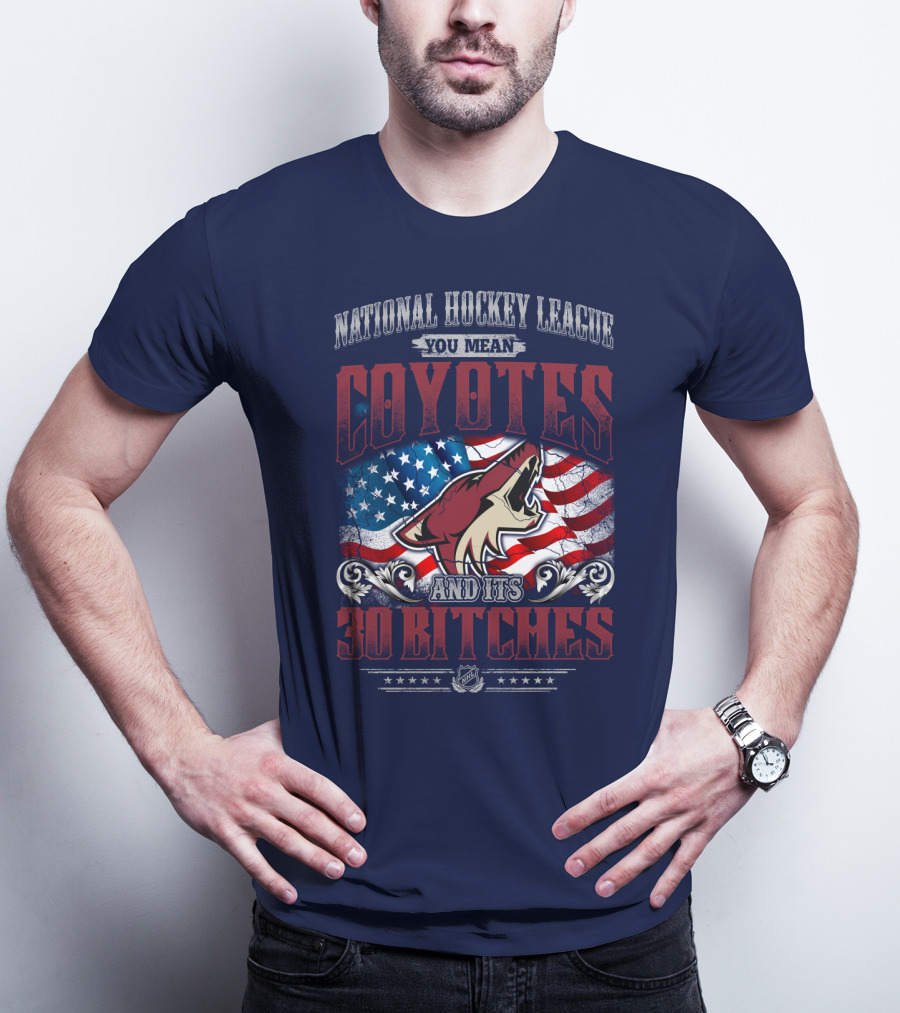 National Hockey League Coyotes And Its 30 Bitches American Flag T-Shirt
