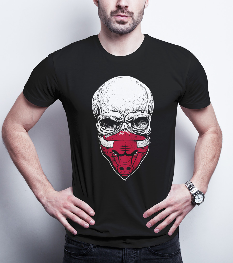 Chicago Bulls Skull Bulls Face T-Shirt