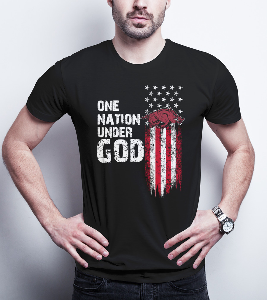 Arkansas Razorbacks One Nation Under God T-Shirt