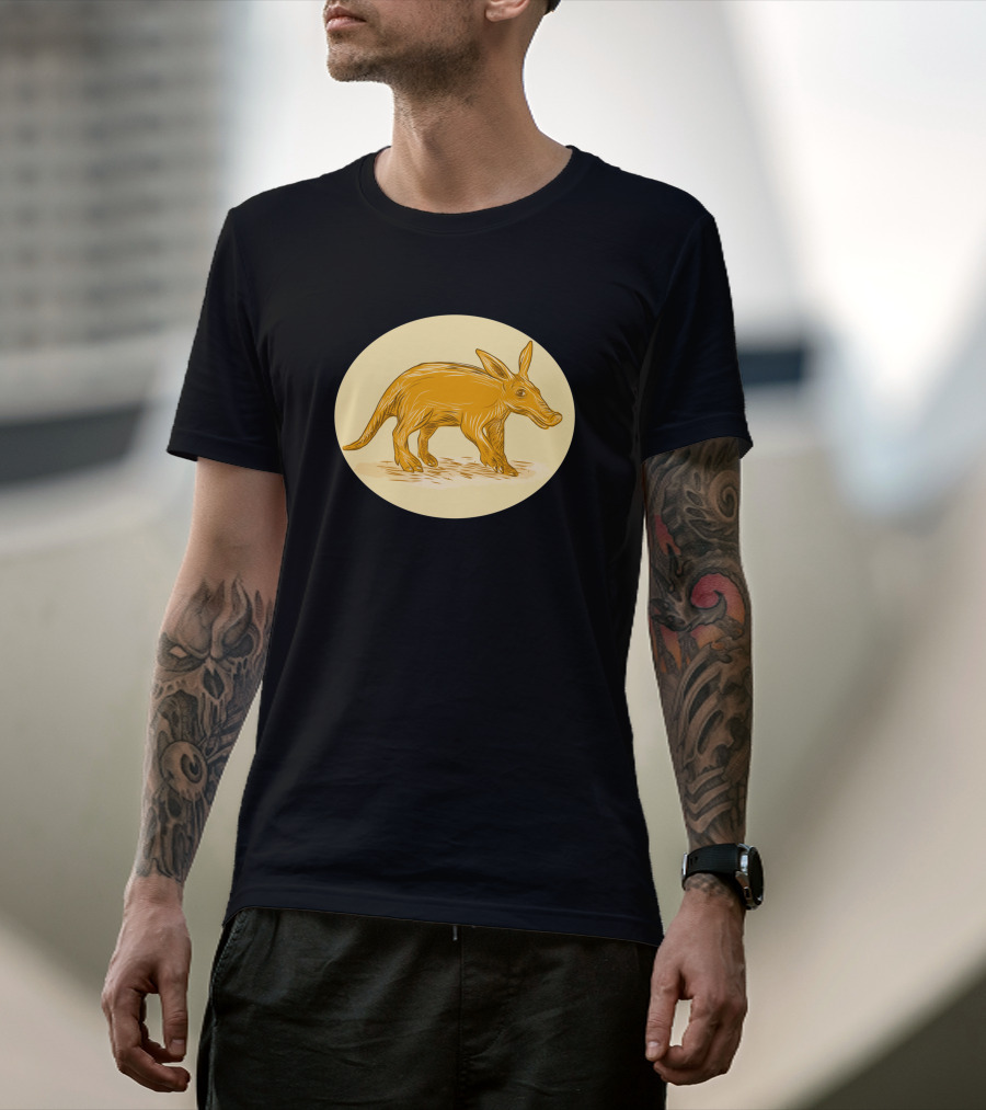 Aardvark African Ant Bear Drawing Golden T-Shirt