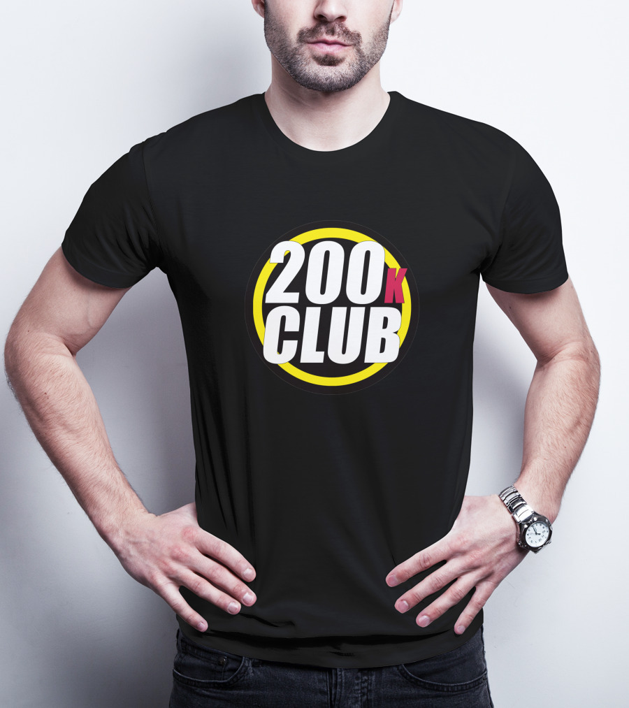 200K Club Dark Edition Bold Yellow Circle T-Shirt