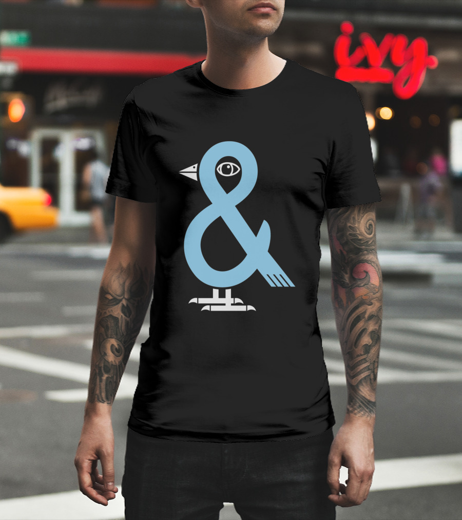 A Bird In The 'And Ampersand Bird Illustration 809179 T-Shirt
