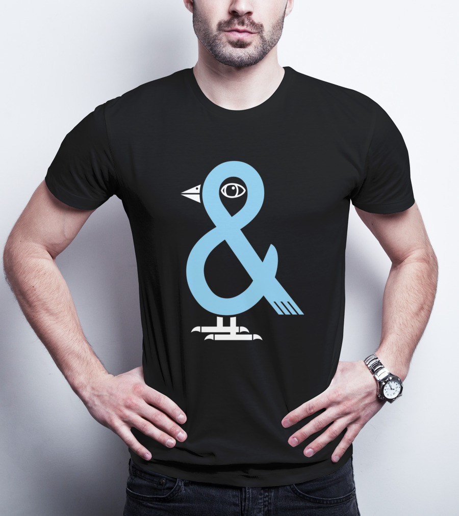 A Bird In The 'And Ampersand Bird Illustration 809179 T-Shirt