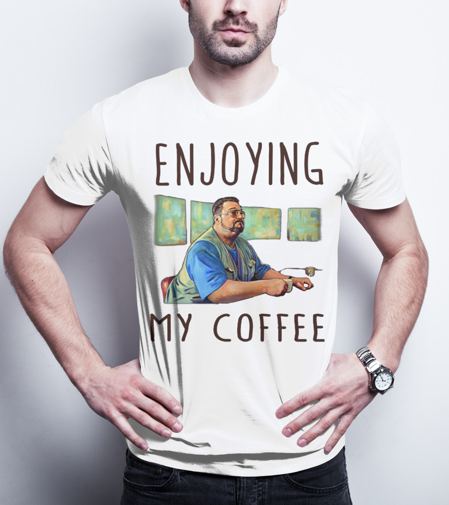 Enjoying My Coffee Relaxing Painting Scene T-Shirt