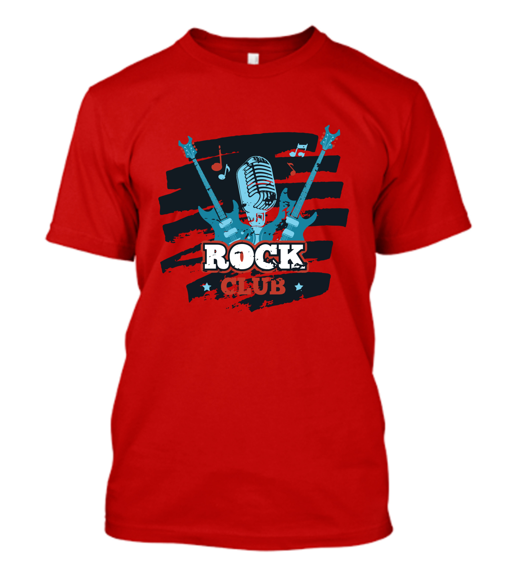 Rock Club Microphone And Guitars For Rock And Roll Hip Hop Rock Music T-Shirt