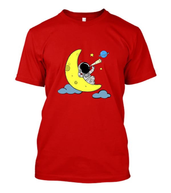 Astronaut On Moon For Women Universe Adventure T-Shirt