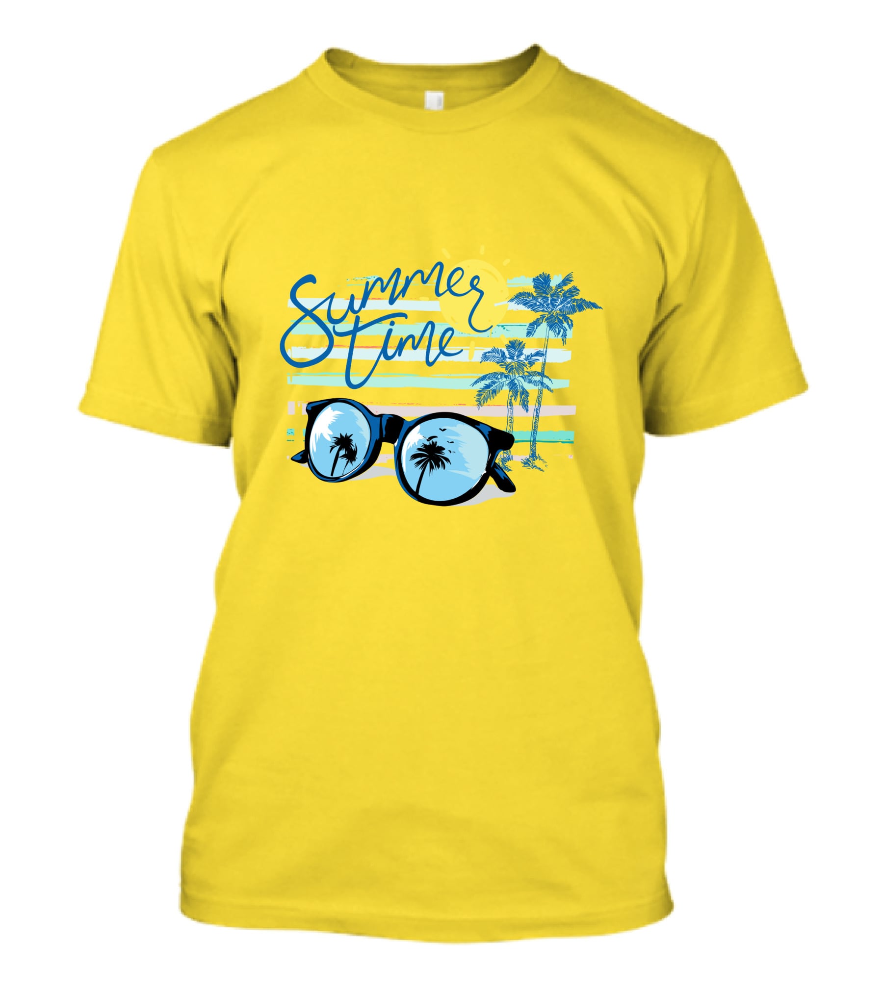 Summer Time Sunglasses Palm Trees Beach T-Shirt