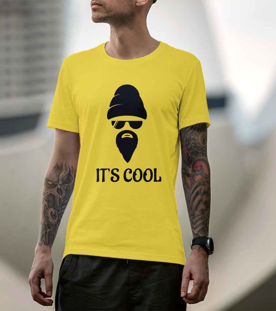 IT'S COOL Bearded Face Sunglasses Beanie T-Shirt