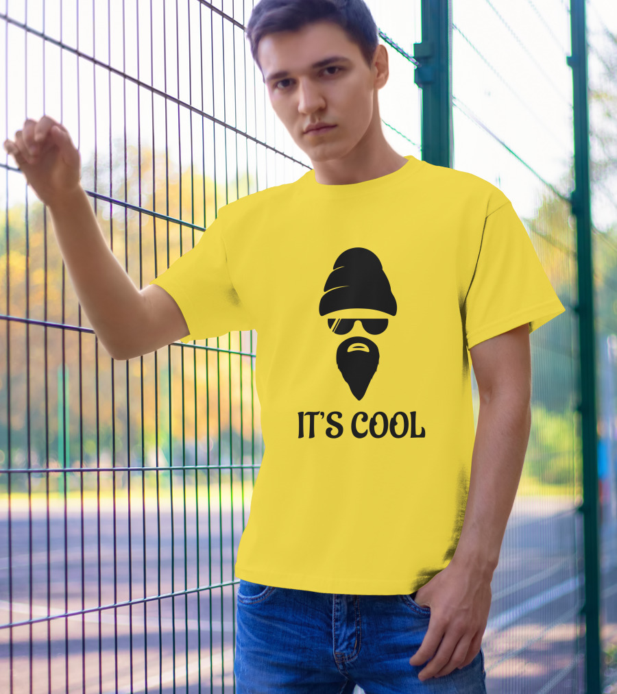 IT'S COOL Bearded Face Sunglasses Beanie T-Shirt