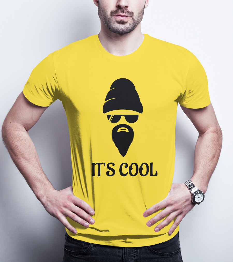 IT'S COOL Bearded Face Sunglasses Beanie T-Shirt