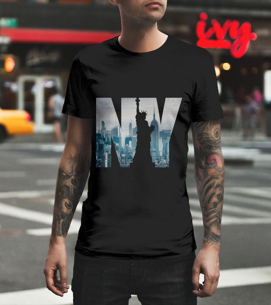 NY New York City Skyline Statue Of Liberty T-Shirt