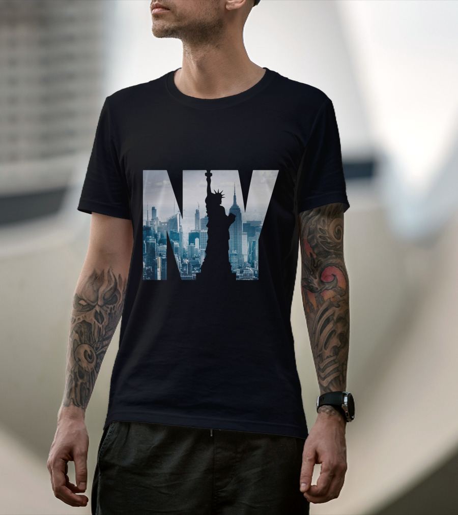 NY New York City Skyline Statue Of Liberty T-Shirt
