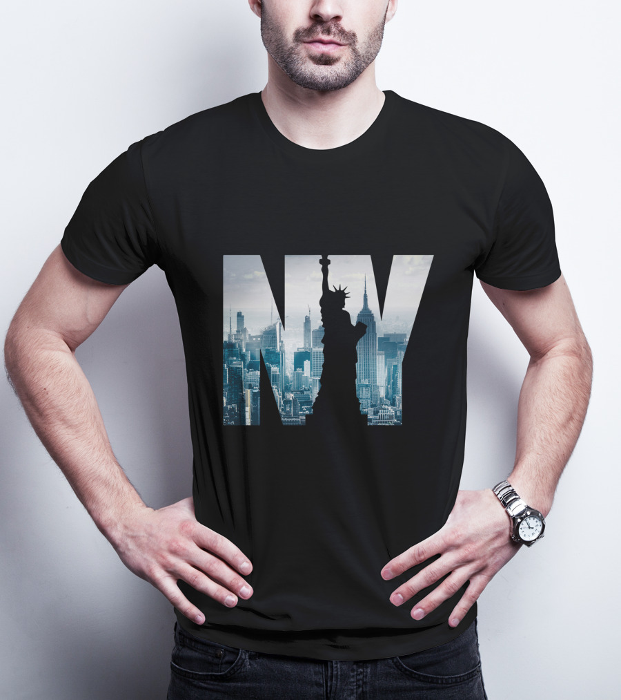 NY New York City Skyline Statue Of Liberty T-Shirt