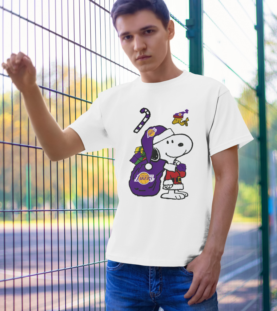Los Angeles Lakers Snoopy Christmas Special T-Shirt