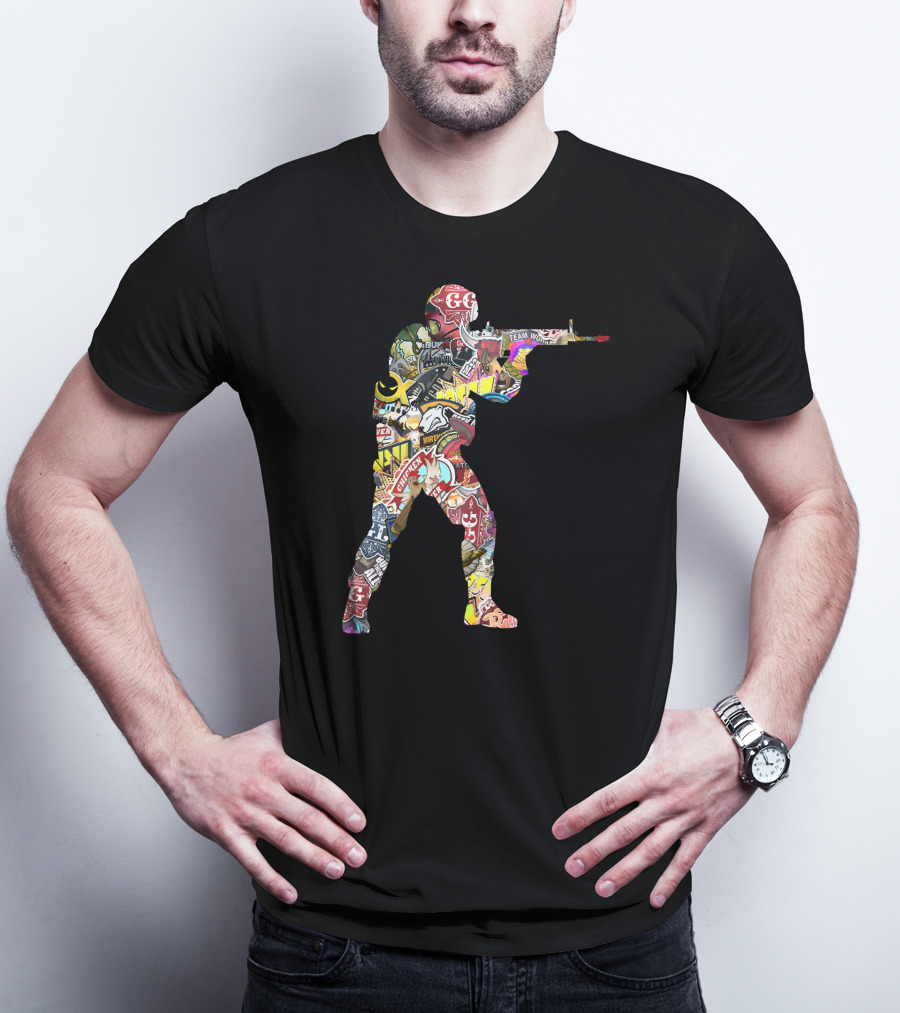 Counter Strike Global Offensive Patchwork T-Shirt
