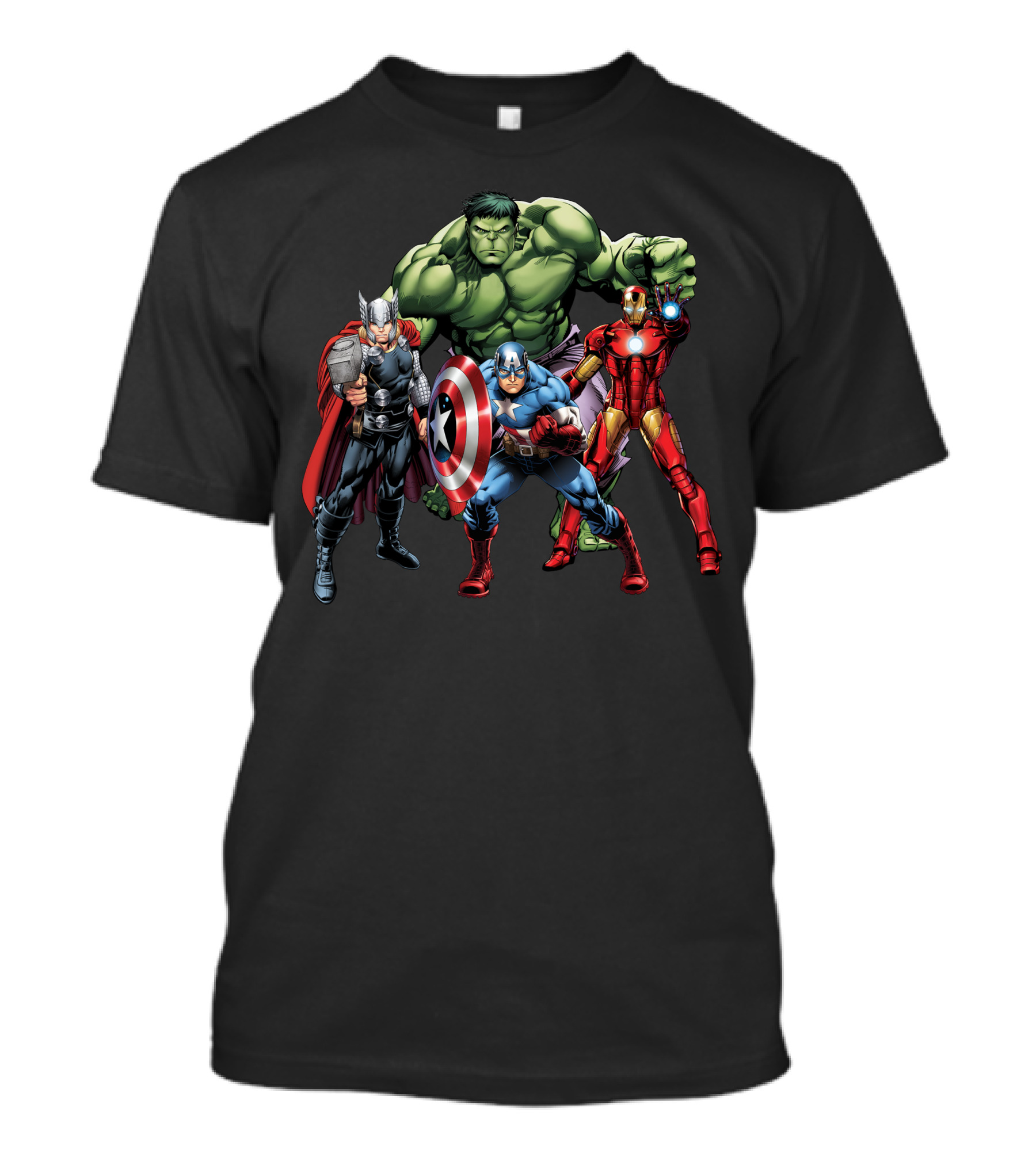 Thor Hulk Captain America Iron Man Avenger Team T-Shirt