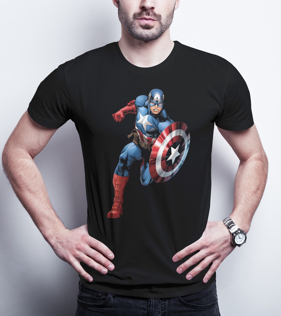 Captain America Superhero Iconic Shield Marvel Universe T-Shirt