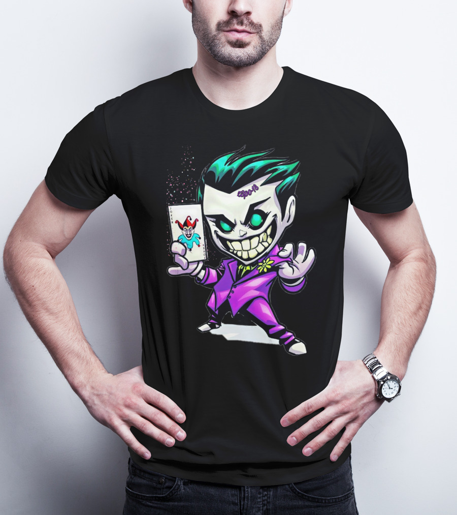 Joker 2012 Cartoon Grinning Character With Joker Card T-Shirt