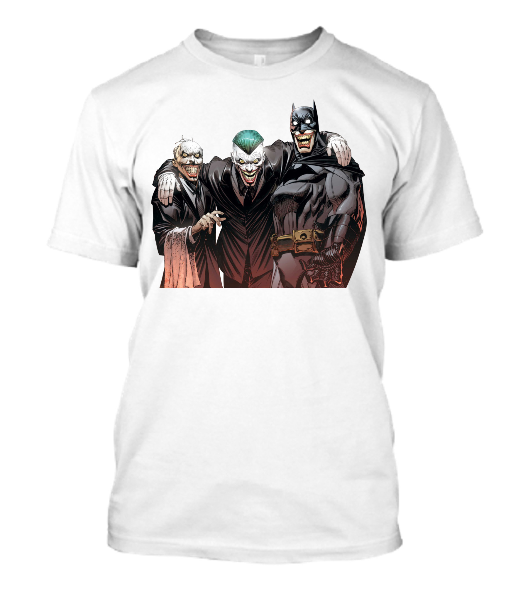 The Joker Batman Three-Face Grinning Trio T-Shirt
