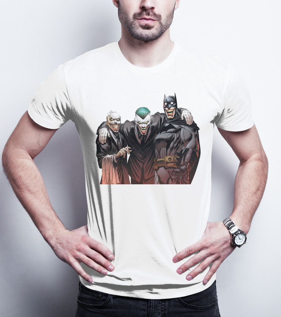 The Joker Batman Three-Face Grinning Trio T-Shirt