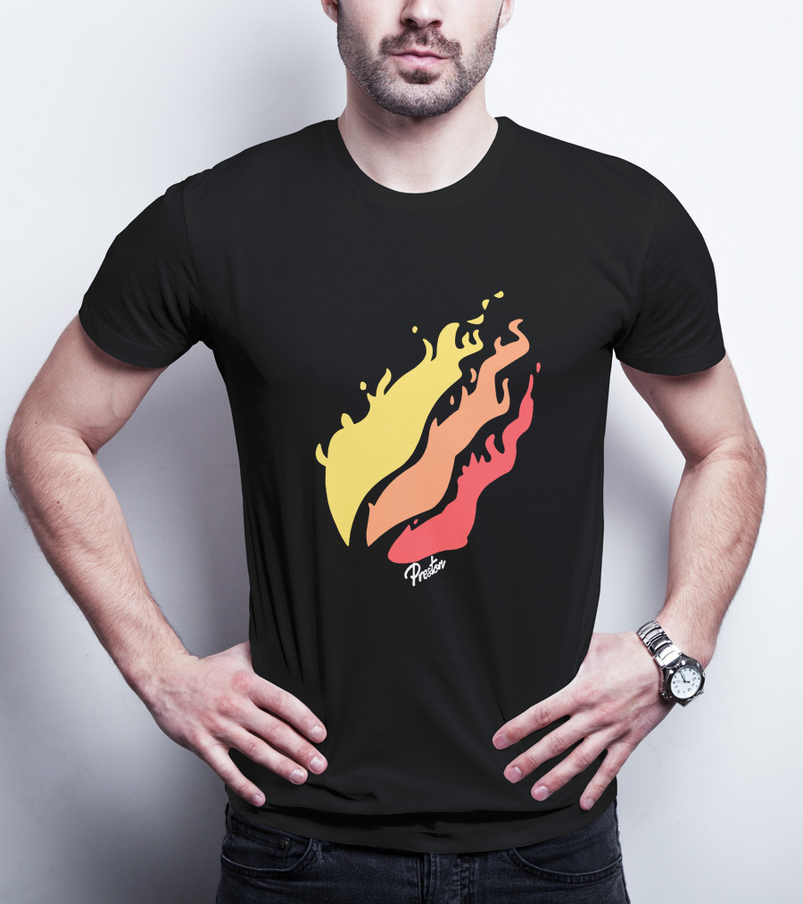 Preston Fire Flame Logo PrestonStyles.com Merch T-Shirt