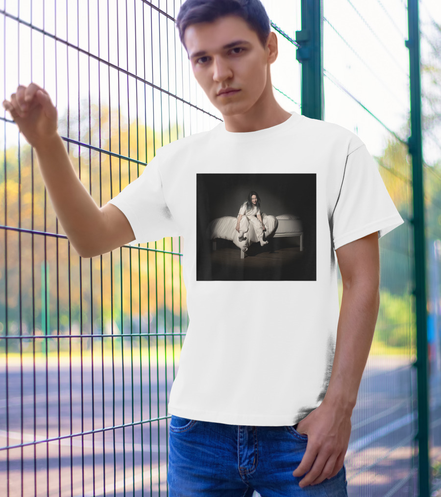 Billie Eilish Sweet Dreams Bed Scene White T-Shirt