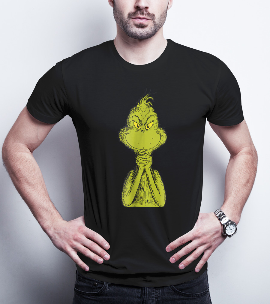 Dr Seuss Classic Sly Grinch Iconic Mischievous Expression T-Shirt