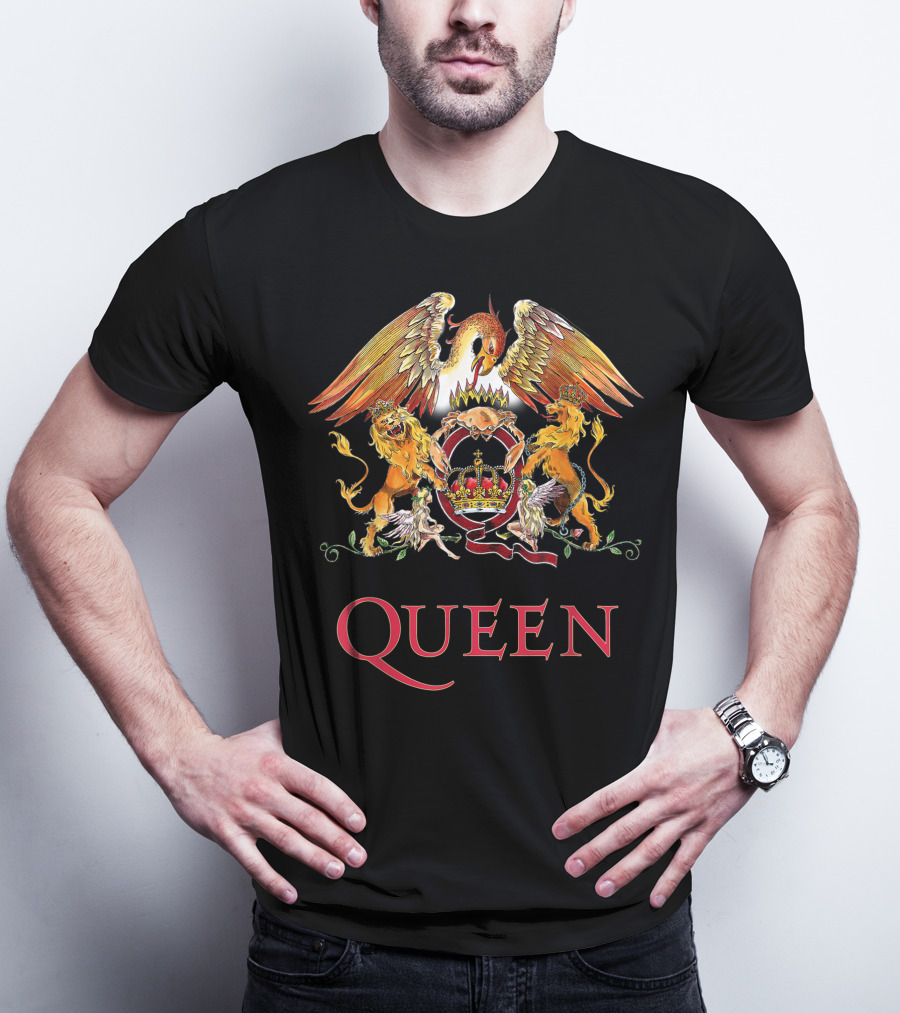 Queen Crest Logo Lions Phoenix Crown T-Shirt