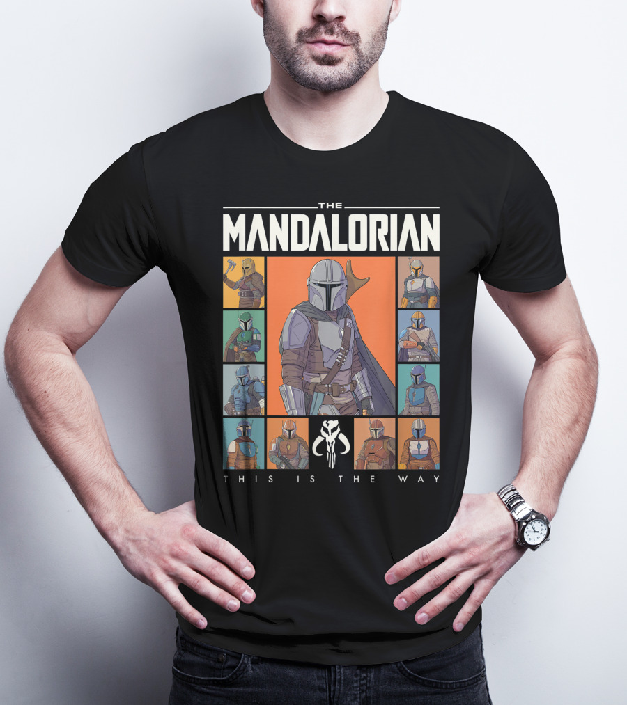 The Mandalorian Character Grid This Is The Way Star Wars T-Shirt