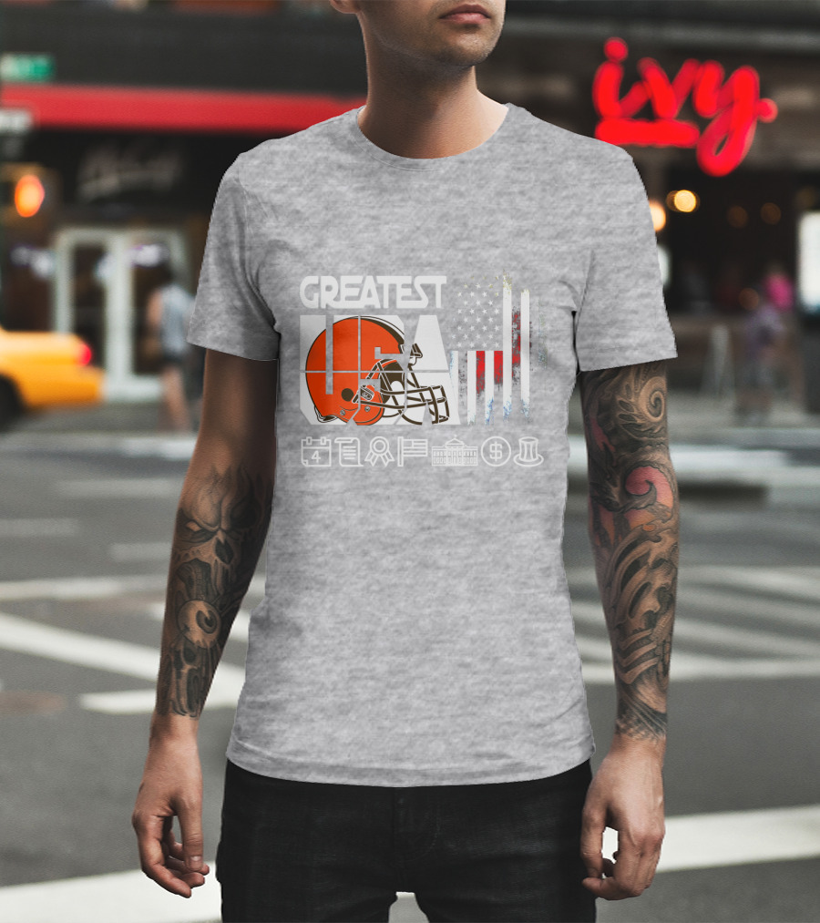 Greatest Usa America Football Helmets Calendar Flag Government Currency Traditions T-Shirt