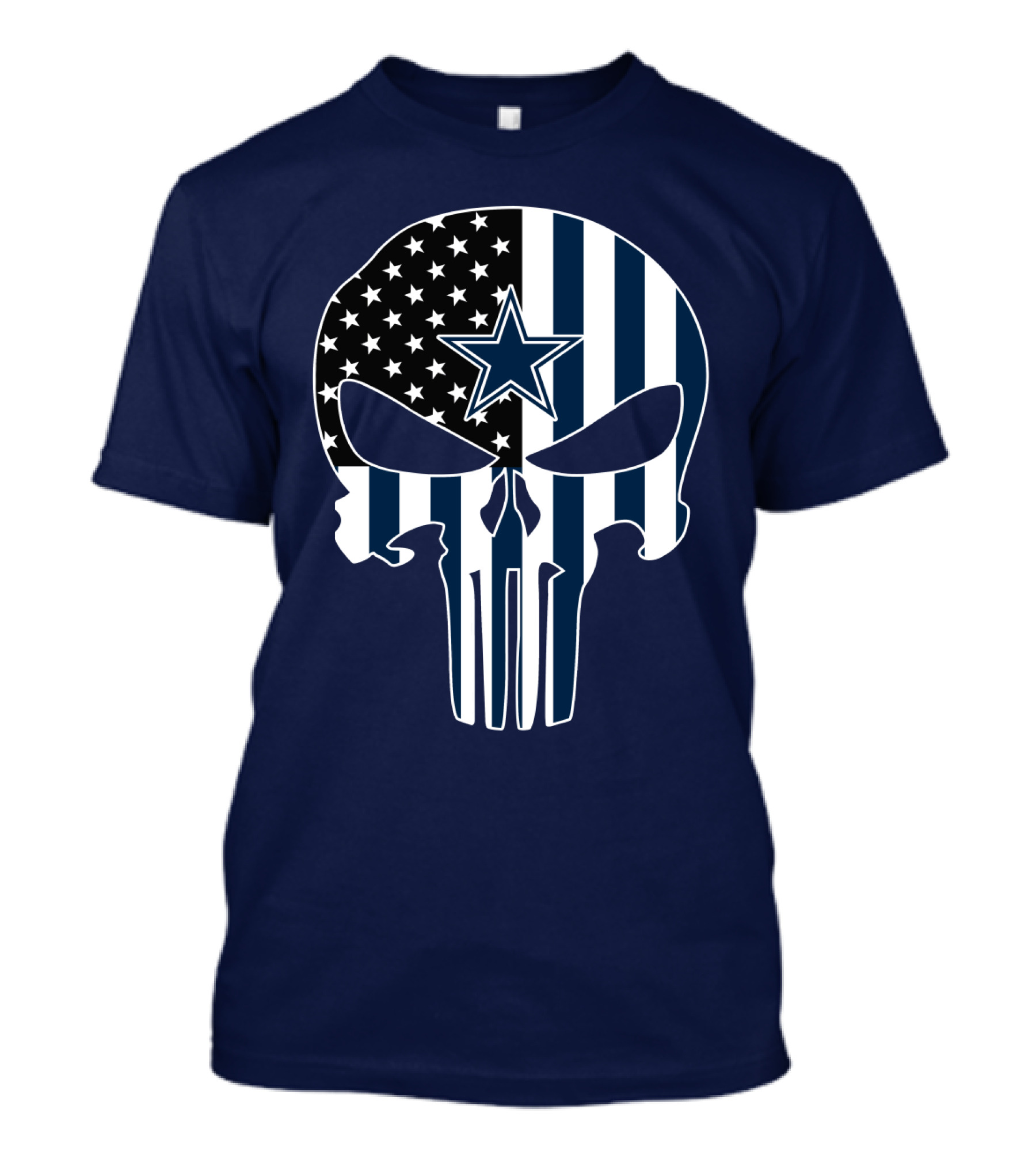 Cowboys Skull With Star And American Flag T-Shirt