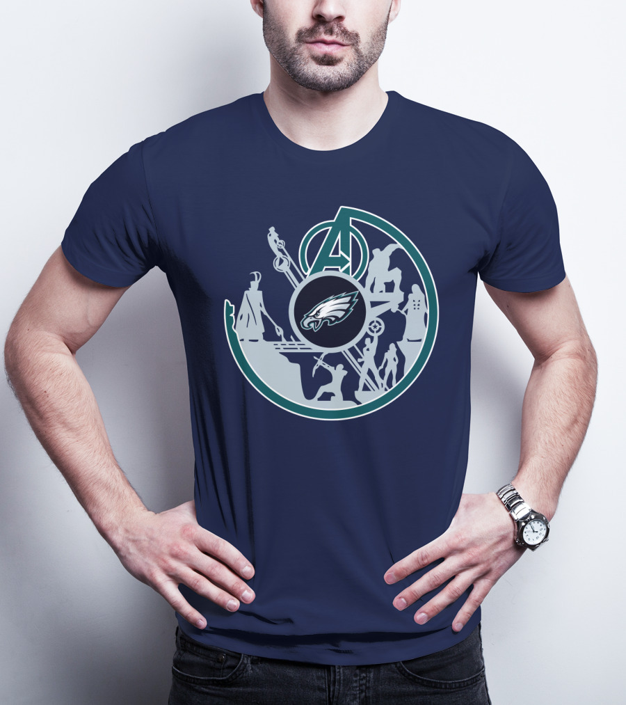 Eagles Avengers Silhouette Crossover T-Shirt